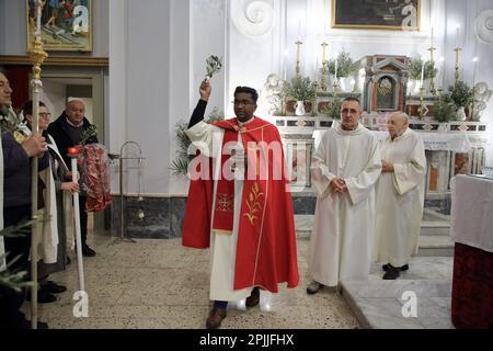 Palm sunday celebration in Our Lady maronite church, Houmal, Lebanon ...