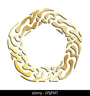 GOLDEN TIGER SKIN FRAME pentagonal frames for decorative headers. Gold ...