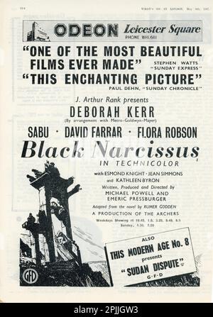 DEBORAH KERR and DAVID FARRAR in BLACK NARCISSUS (1947), directed by ...