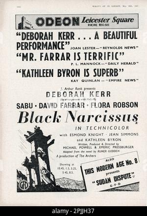 DEBORAH KERR and DAVID FARRAR in BLACK NARCISSUS (1947), directed by ...