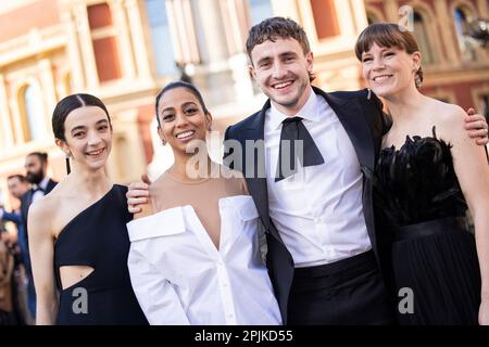 Patsy Ferran, Anjana Vasan and Paul Mescal pose for photographers upon ...