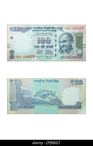 100 rupees note front and back Stock Photo - Alamy