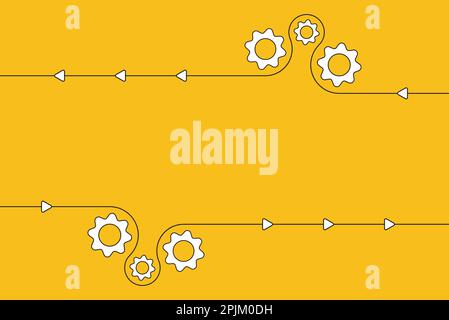 Infographics design elements. Rotating cogs or cogwheels as process ...