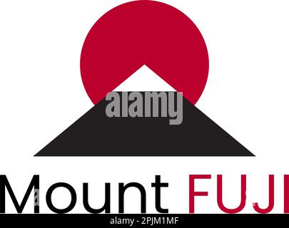 Japan Mount Fuji, Fuji-san, Fujiyama logo. Minimalist minimal design ...