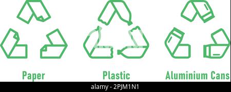 Plastic pet bottles form mobius loop or recycling symbol with arrows ...