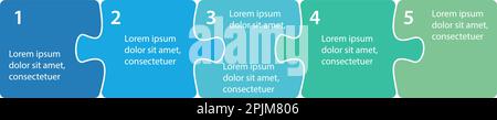 Infographics step blocks as puzzle jigsaw pieces. Infographics ...