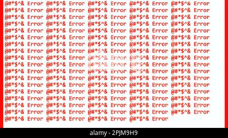 Computer glitch program failure color script text Stock Photo - Alamy