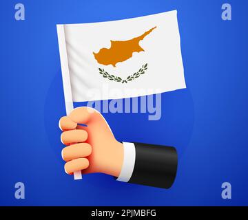 Cyprus flag, vector illustration on a white background Stock Vector ...