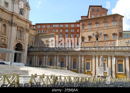 Outer view of the buildings near St. Peter's Basilica, Vatican City ...