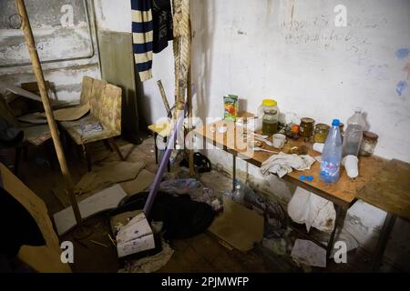 Living conditions in Yahidne school basement where over 360 Ukrainian ...