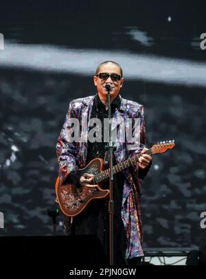 HUAI'AN, CHINA - APRIL 2, 2023 - Lead singer of Second Hand Rose Liang ...