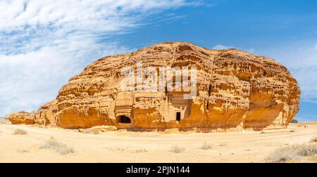 Jabal al ahmar tombs carved in stone, Al Ula, Saudi Arabia Stock Photo ...