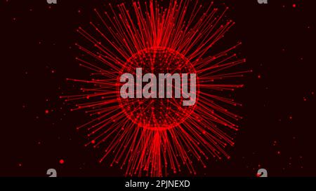 Abstract Plexus Technology Science on rotating sphere concept Stock Photo - Alamy