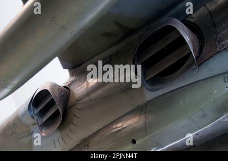 Jet aircraft thrust vectoring nozzles for vertical or short take-off and landing Stock Photo - Alamy