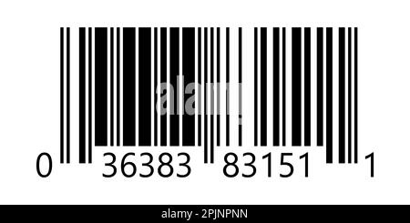 Linear barcode sample. Linear vector bar code template. Vector ...