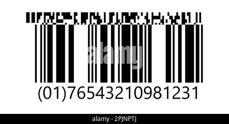 Linear barcode sample. Linear vector bar code template. Vector ...