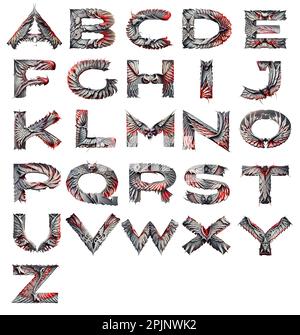 Halloween letters font illustration Stock Photo - Alamy