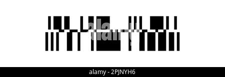 Linear barcode sample. Linear vector bar code template. Vector ...