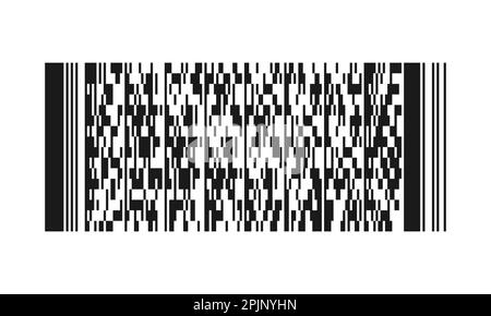 Stacked linear barcode. Transport identification stamp template Stock ...