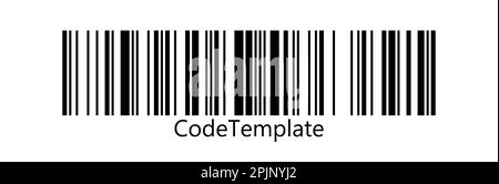 Linear barcode sample. Linear vector bar code template. Vector illustration Stock Vector Image ...