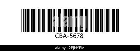 Linear barcode sample. Linear vector bar code template. Vector illustration Stock Vector Image ...