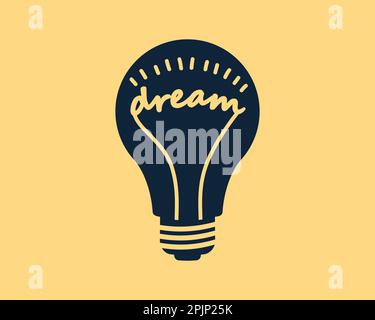 Light bulbs. Dream as glower inside the light bulb or lamp. Rays around ...