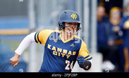 Kansas City's Lexy Smith during an NCAA college softball game on ...