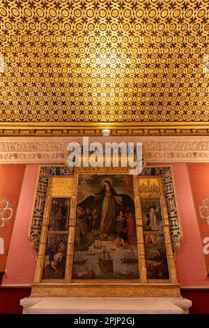 The Chapterhouse With The Triptych Virgen de los Mareantes by Alejo ...