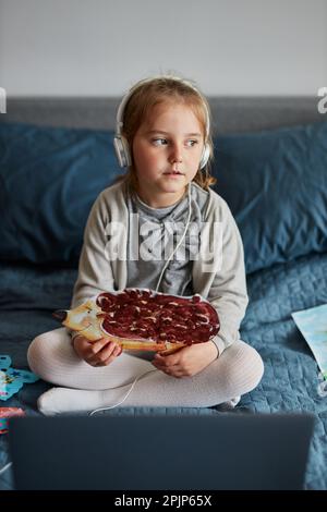 Little child remotely learn online with car toy before sent code, Asian ...