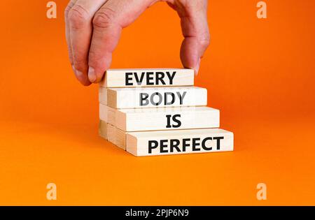 Every body is perfect symbol. Concept words Every body is perfect on ...
