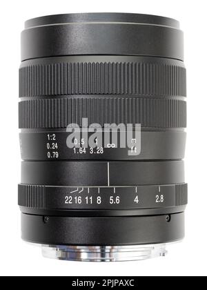 Generic photo camera lens isolated on white background Stock Photo - Alamy
