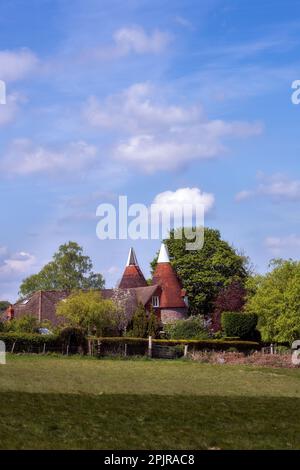 MAYFIELD, ENGLAND - APRIL 30th,2022: Oast house in the English ...