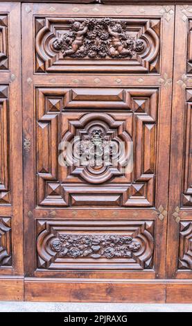 The legendary Devil Door in Toutin - Italy, 200 years old Stock Photo ...