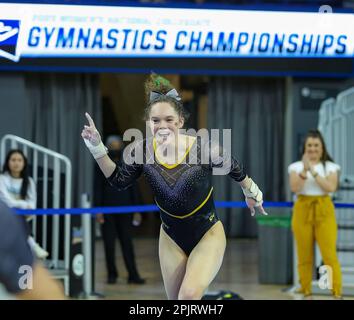 Los Angeles, OK, USA. 1st Apr, 2023. Utah's Jaylene Gilstrap smiles ...