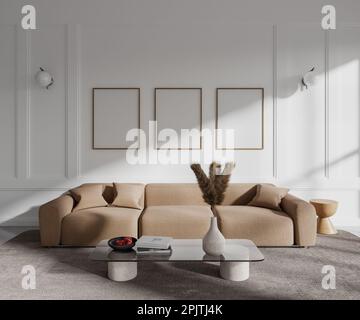 Mock up poster frames with glass vases Stock Photo - Alamy