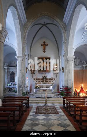 Church of San Lorenzo, Interior, Manarola, Cinque Terre, Ligury, Italy ...