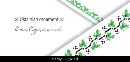 Ukrainian folk minimalistic green leaves, leaf vector background ...