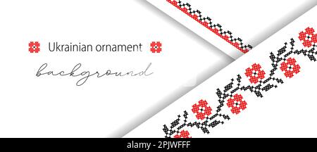 Ukrainian folk simple layered vector background, banner, poster ...