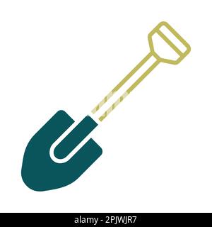 Garden shovel vector icon. Graph symbol for agriculture, garden and ...