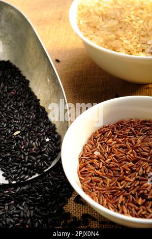 Different types of cooking rice, Venus, Basmati, Red Wild Rice, Italy ...