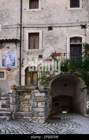 The medieval village of Opi in the Abruzzo National Park, Italy Stock ...