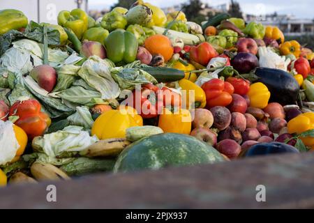 Expired Organic bio waste. Biodegradable waste decomposing, a mix of ...