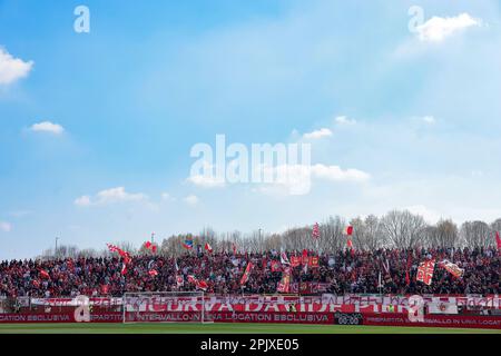 Monza, Italy, 2nd April 2023. AC Monza fans during the Serie A match at ...