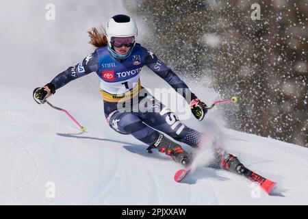 Mary Bocock competes in the women's giant slalom ski race during the U ...