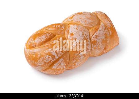 Traditional Romanian twisted smoked cheese, Cascaval afumat impletit ...