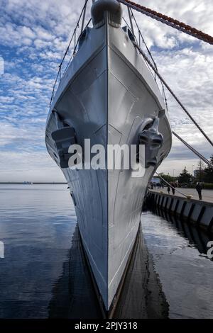 ORP Błyskawica (Lightning) in Port of Gdynia, Poland. Grom-class ...
