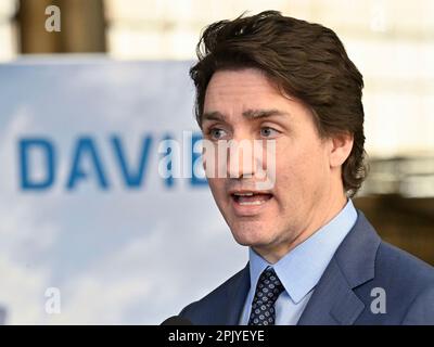 Levis, Canada. 04th Apr, 2023. James Davies, right, CEO of Davie ...