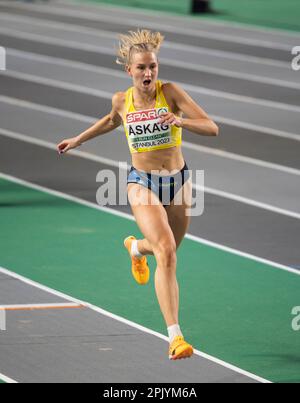 Maja Åskag of Sweden competing in the women’s triple jump final at the ...