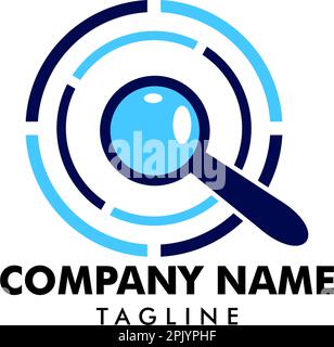 Magnifying Glass Logo Template Design Stock Vector Image & Art - Alamy