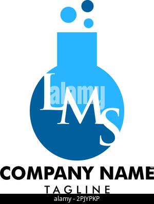 LMS circle letter logo design with circle and ellipse shape. LMS ...